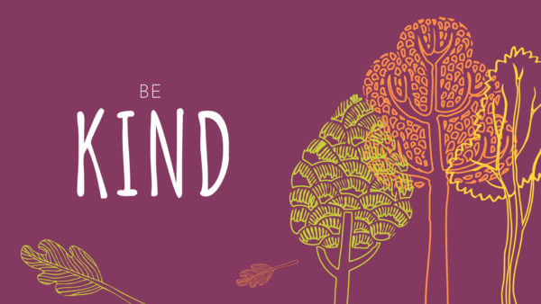 Be Kind Purple and trees - Keeping It Real In Jersey